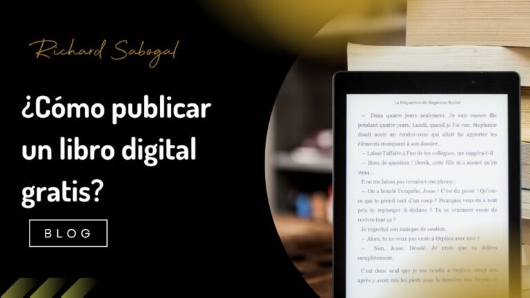 ¿Cómo publicar un libro digital gratis?