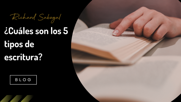 ¿Cuáles son los 5 tipos de escritura?